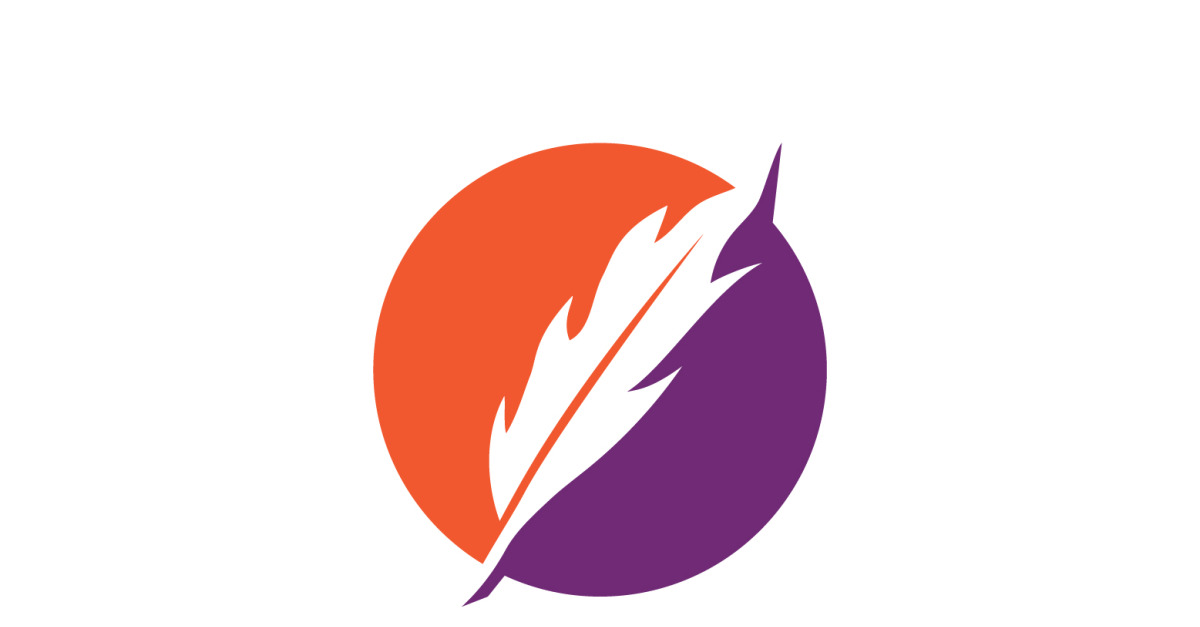 Feather pen sign vector logo v3 #347689 - TemplateMonster