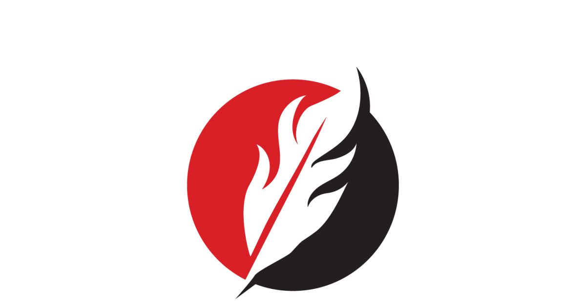 Feather pen sign vector logo v4 #347690 - TemplateMonster