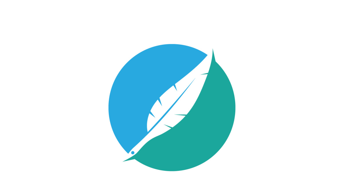 Feather pen sign vector logo v8 #347694 - TemplateMonster