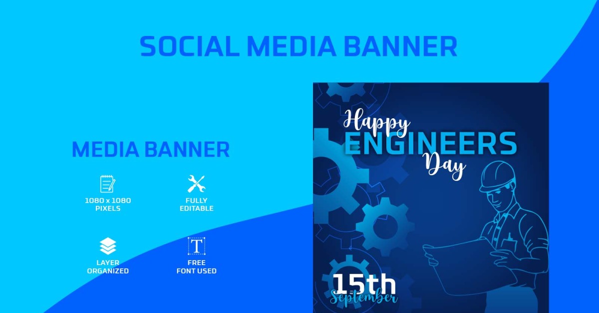 Happy Engineers Day Social Media Post Design or Web Banner Template ...