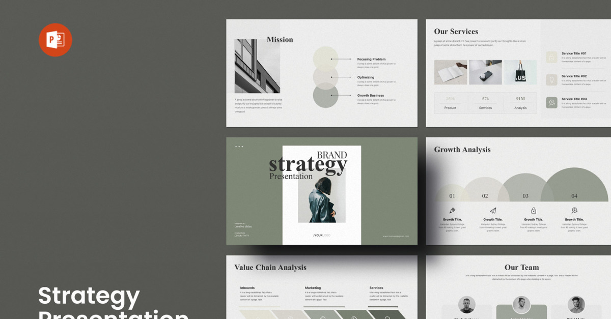 Marka Stratejisi PowerPoint Sunumu #347611 - TemplateMonster