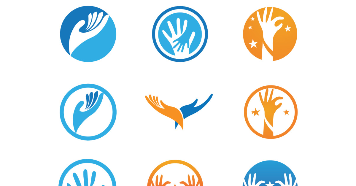 Hand Help hope logo vector v18 #347746 - TemplateMonster