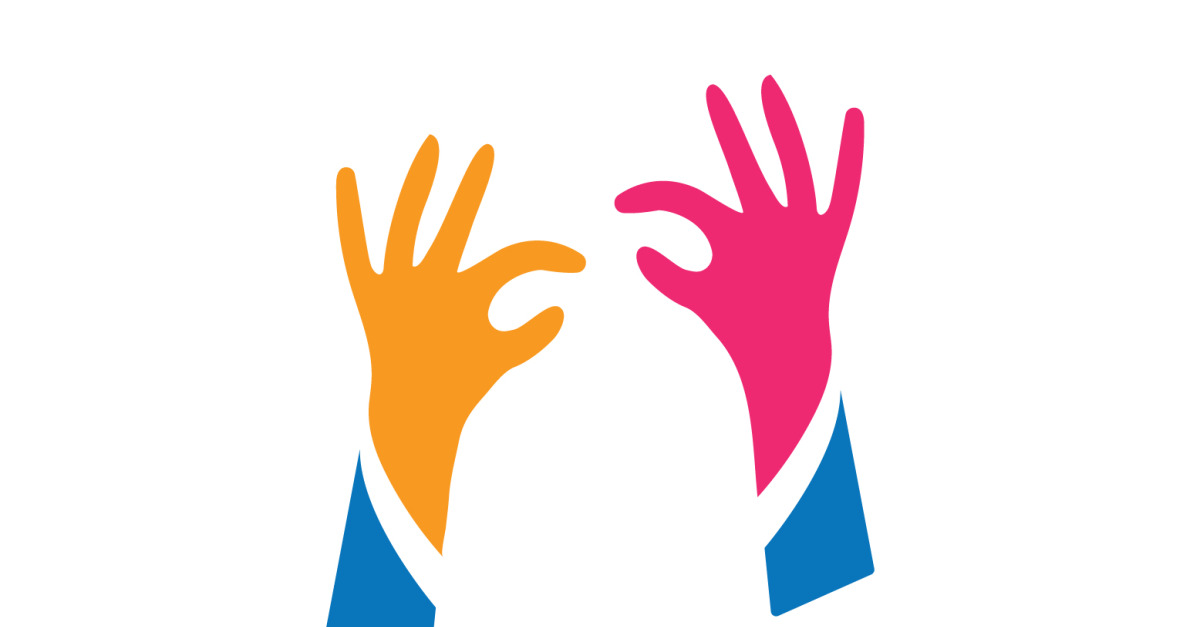 Ręka pomocy nadzieję wektor logo v10 - TemplateMonster