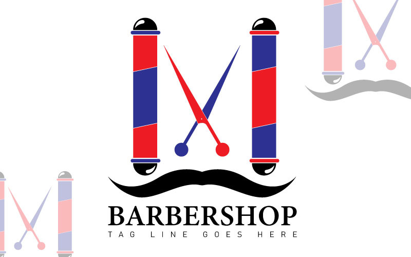Modello di logo del barbiere - Modello di logo