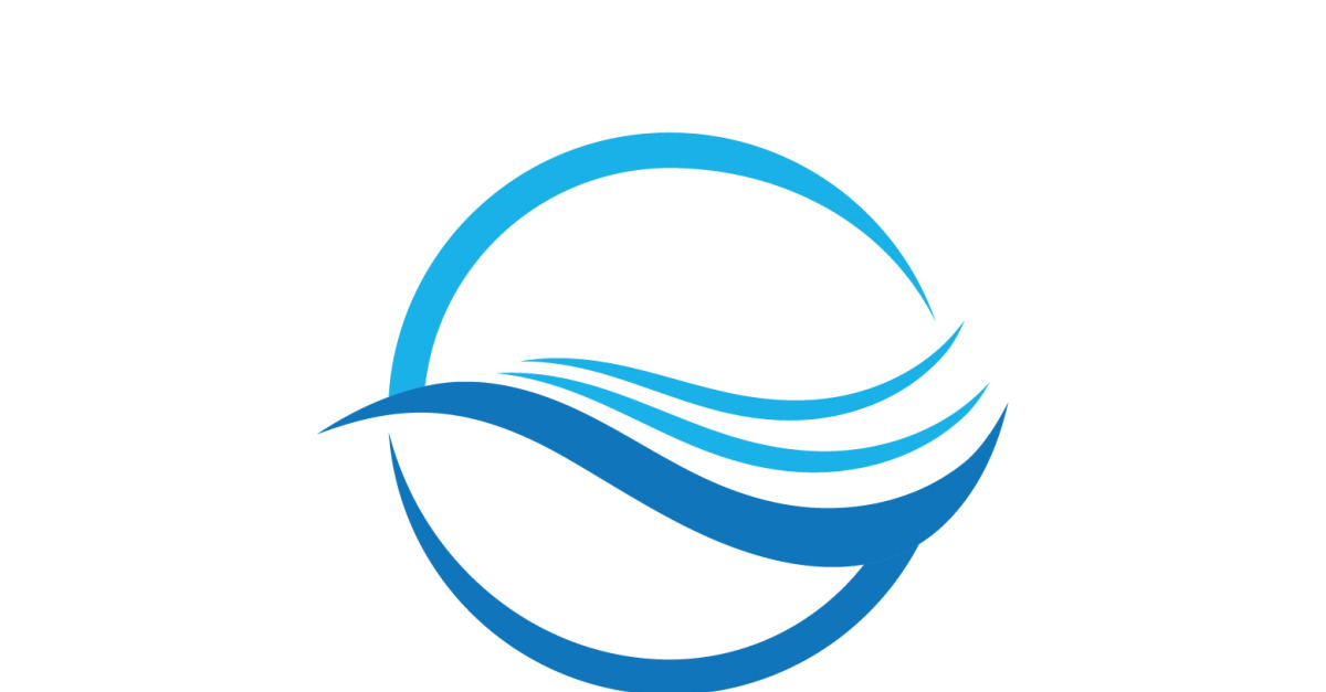 Szablon logo plaży wody fala v17 #347824 - TemplateMonster