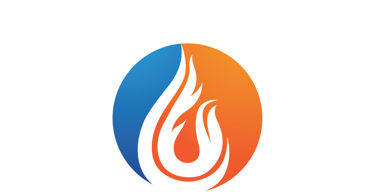 Fire hot burning logo vector v11 #348193 - TemplateMonster