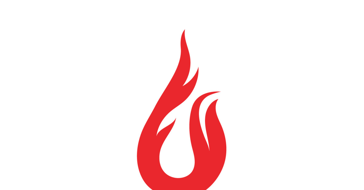 Fire hot burning logo vector v8 #348190 - TemplateMonster