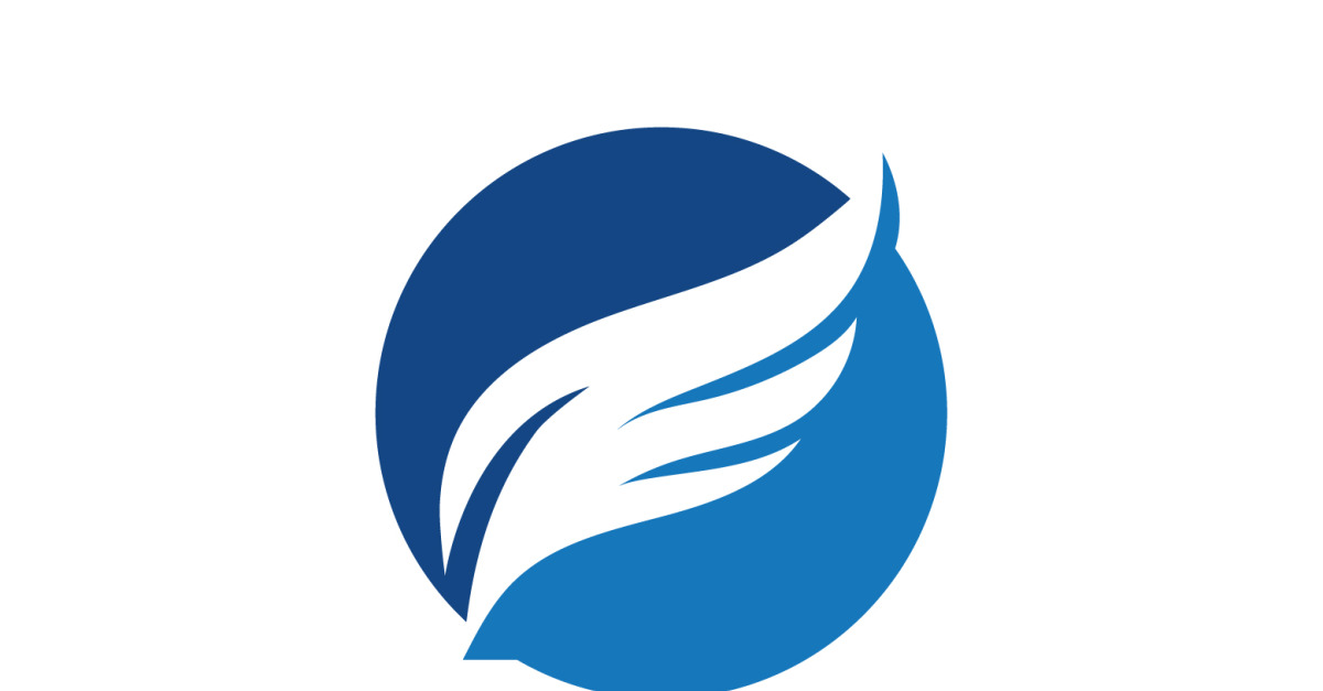 WIng bird falcon eagle angle logo v4 - TemplateMonster