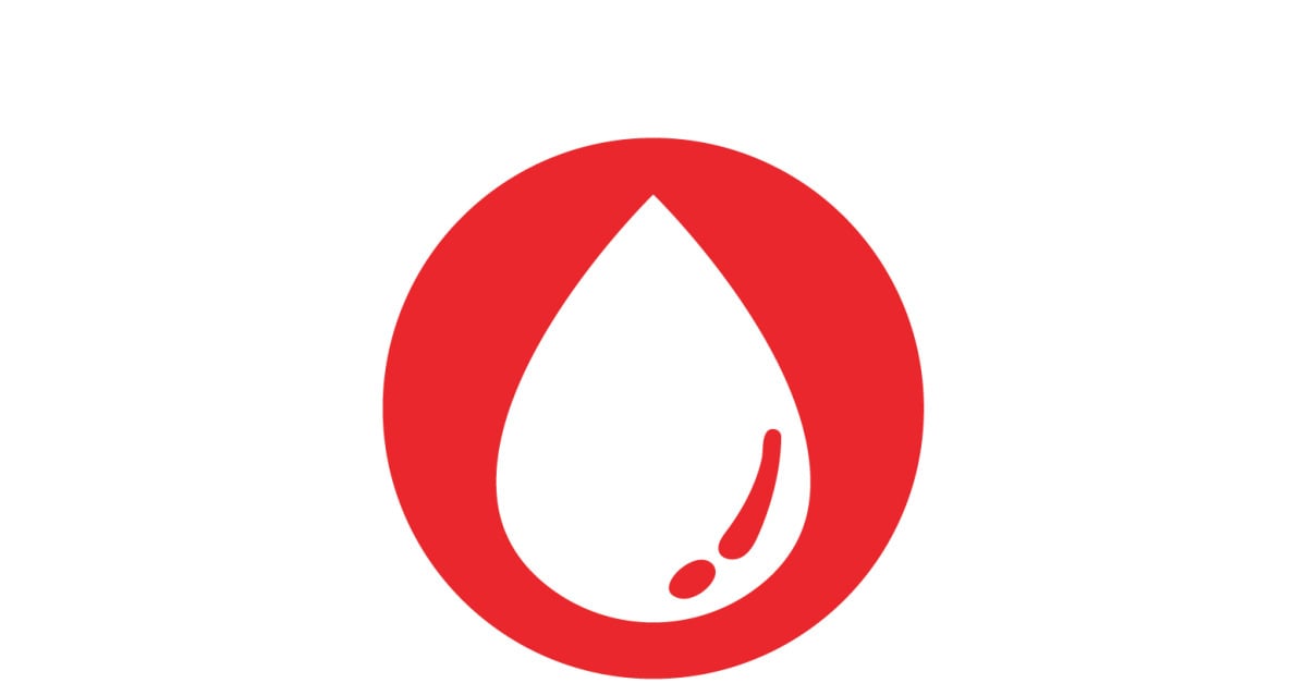Kan kırmızı damla logo vektör şablonu v1 - TemplateMonster
