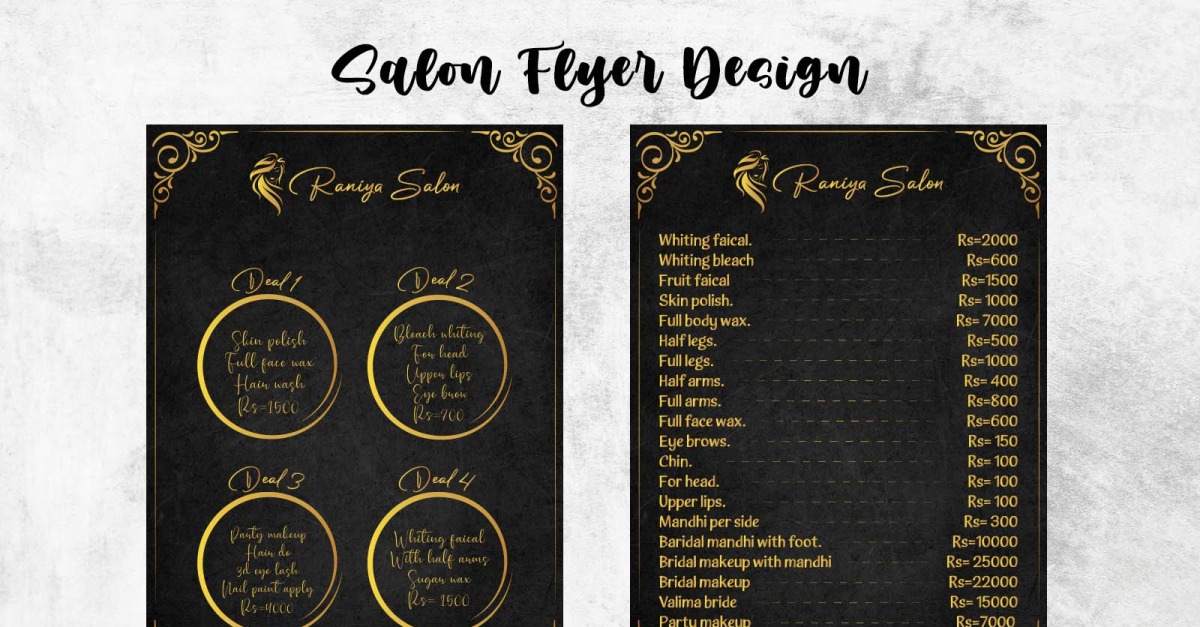 Salon Flyer Design con quattro offerte - TemplateMonster