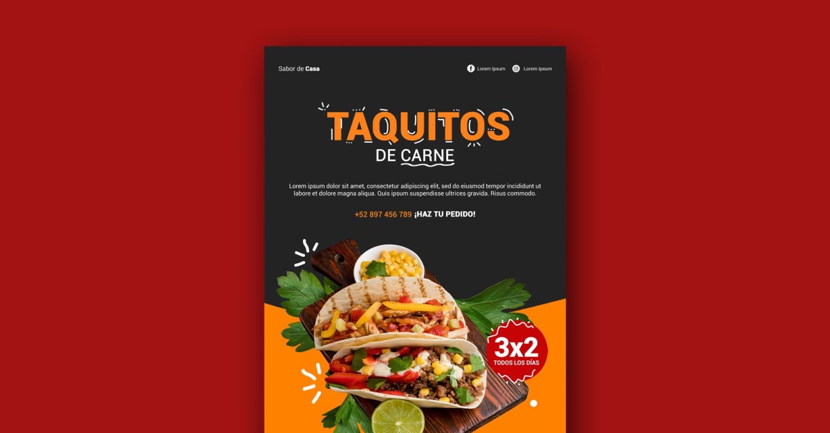 Food Manu Social media Banner Cover Template