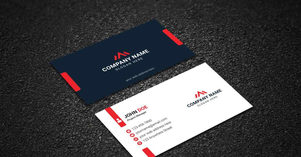 Modern Simple Business Card Design Template - TemplateMonster
