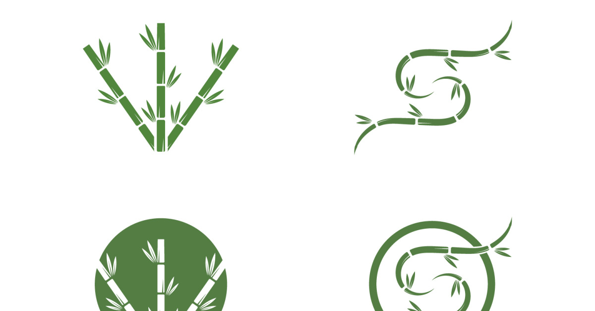 Bamboo tree logo vector v38 #348654 - TemplateMonster