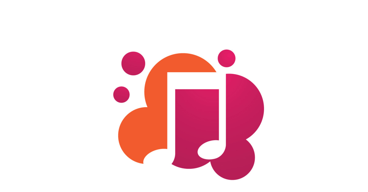 Logotipo de icono de aplicación de reproductor de sonido de música v2