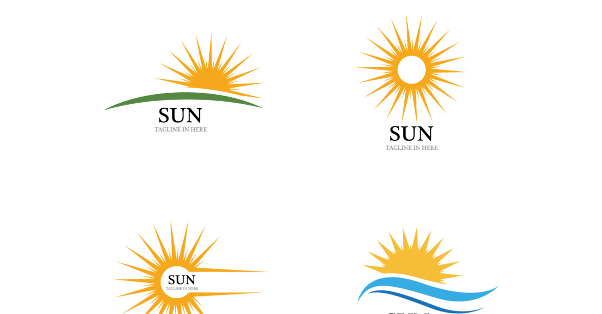 Słońce logo natura wektor v10 #348736 - TemplateMonster