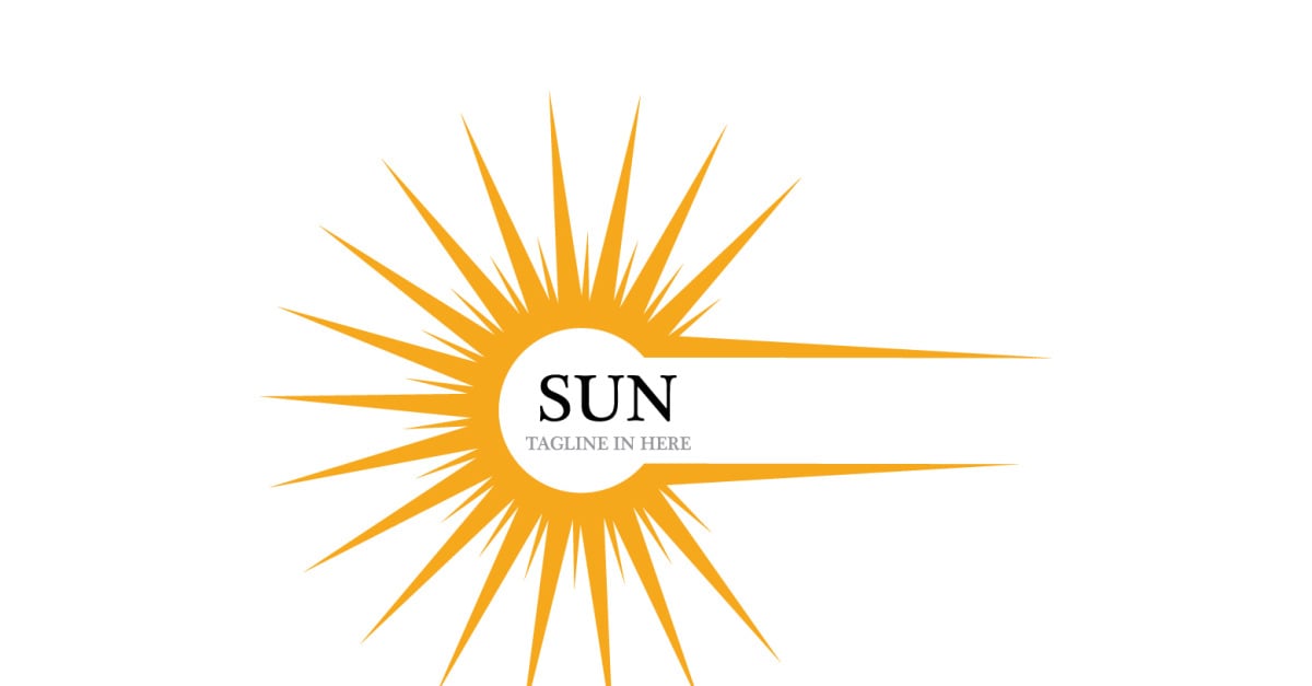 Soleil logo nature vecteur v4 #348730 - TemplateMonster