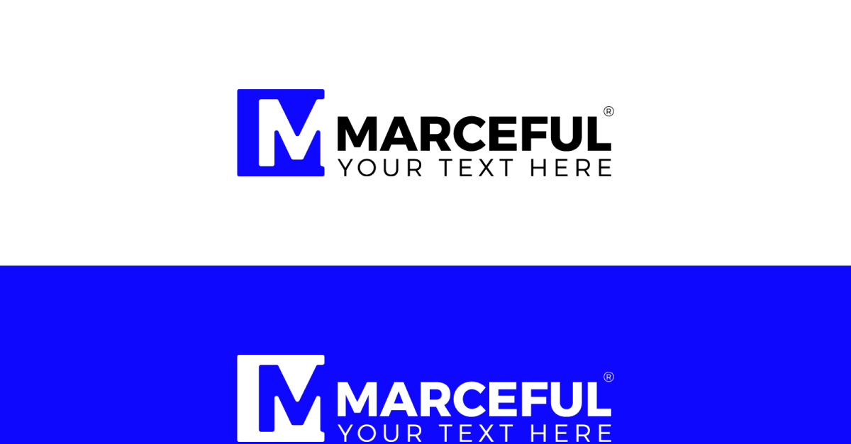Illustration du logo M de marque vectorielle