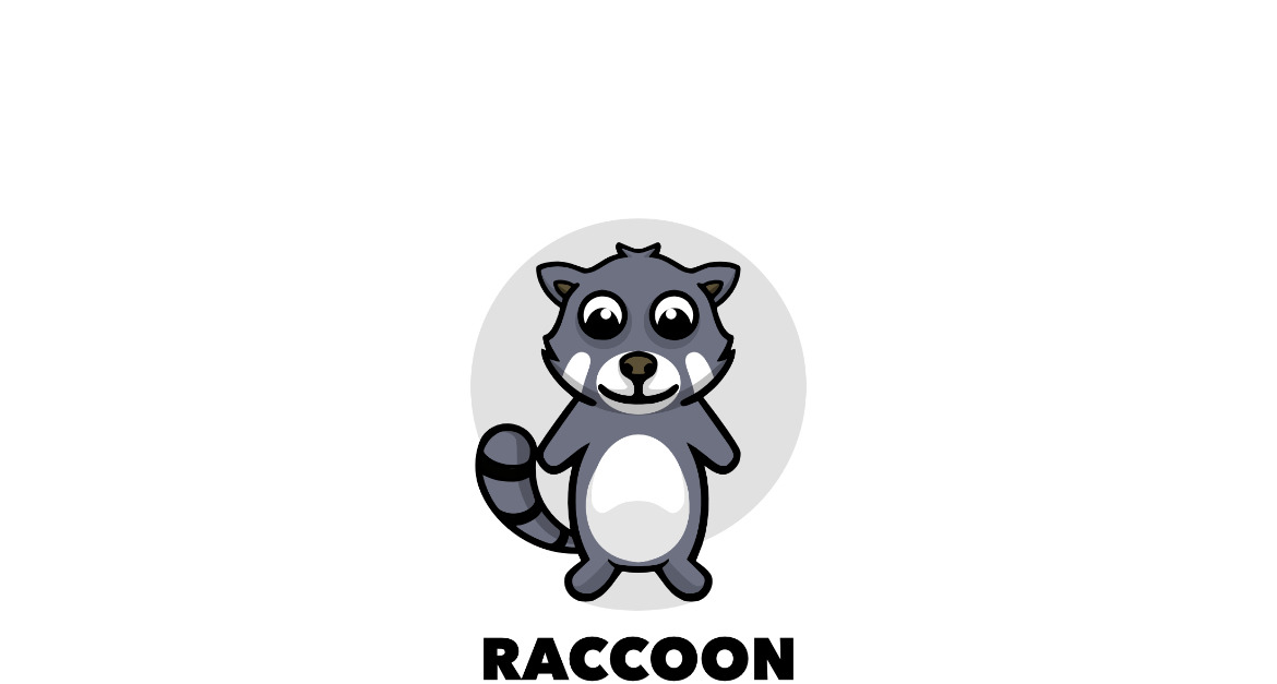 Raccoon mascot cartoon design logo #349229 - TemplateMonster
