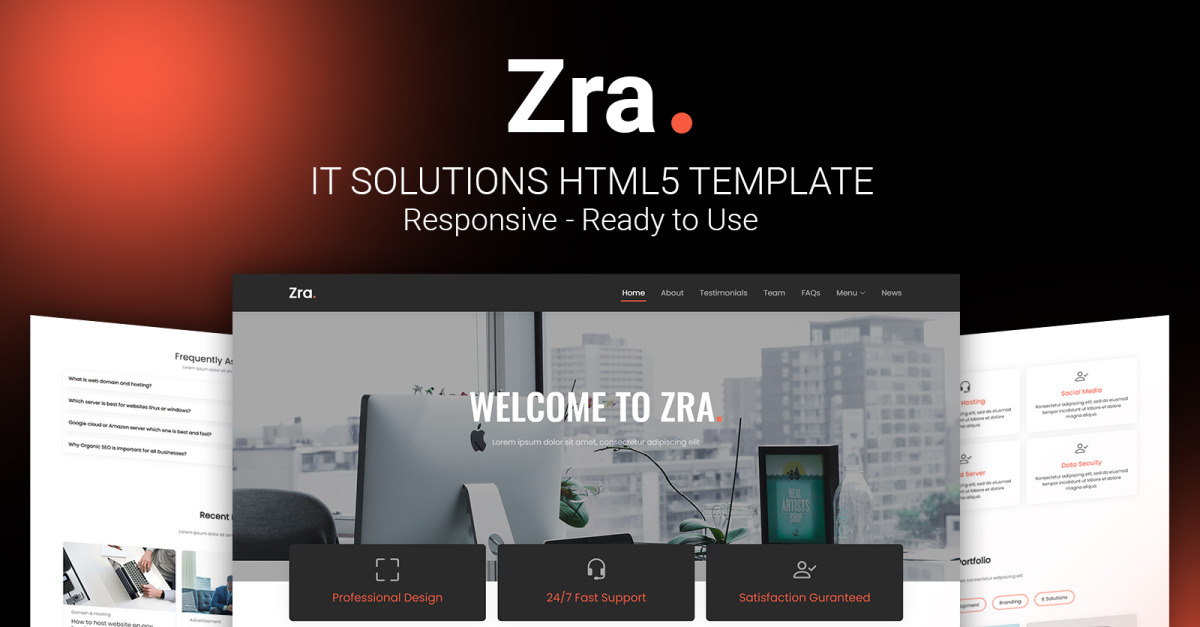 Zra - Technology & Business Services Landing Page Template