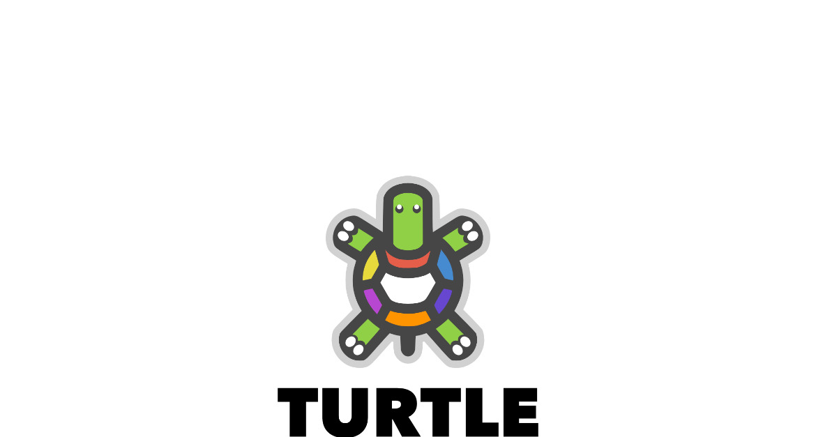 Turtle simple cartoon design logo #349317 - TemplateMonster