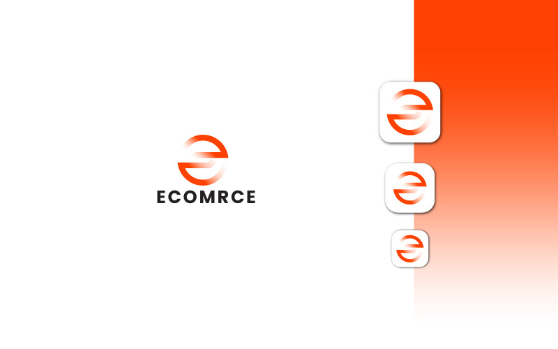 Diseño de logotipo de letra E profesional con pautas de marca