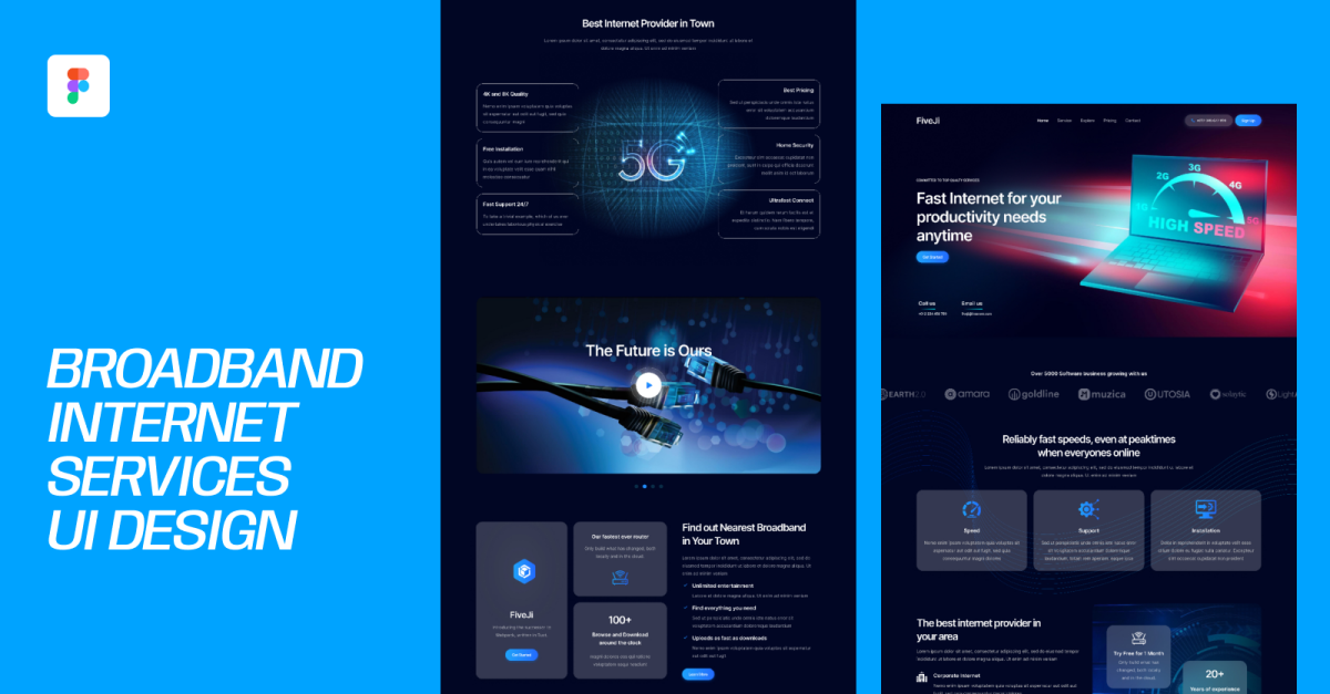 Broadband Internet Services UI Design - TemplateMonster