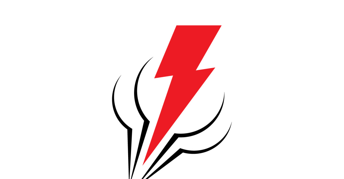 Strom rayo relámpago vector logo v.4 - TemplateMonster