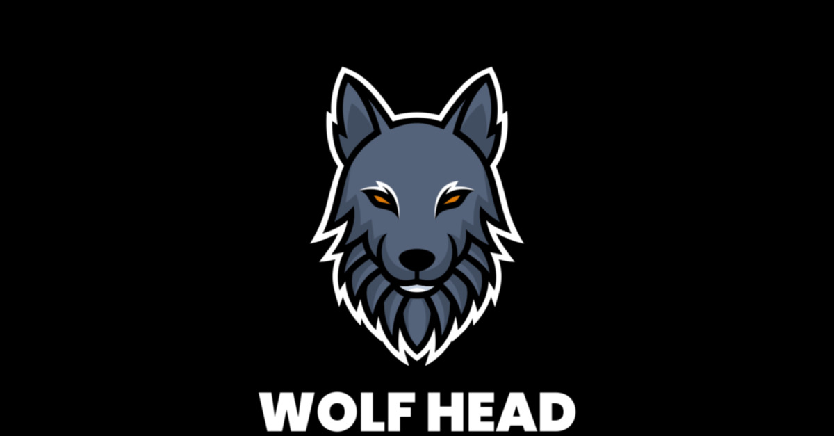 Wolf Head Simple Mascot Logo 2 #349799 - TemplateMonster