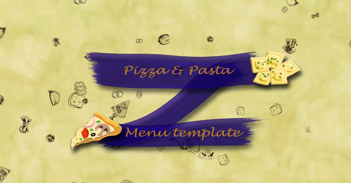 Pizza And Pasta Restaurant Menu Slideshow - After Effects Template
