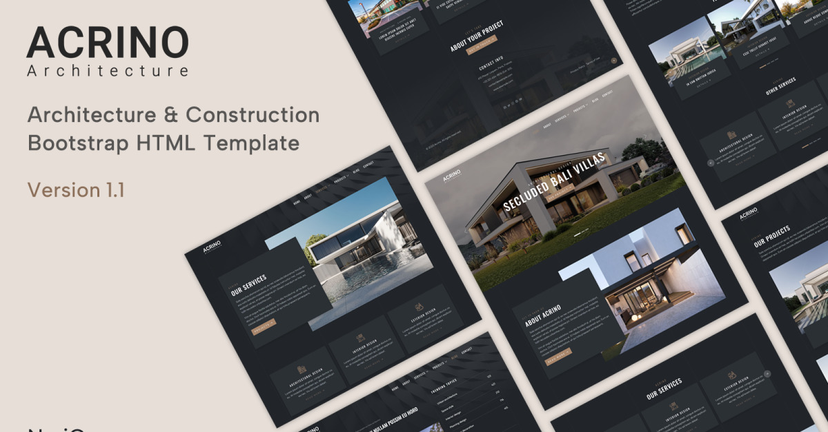 Acrino - Modèle HTML d'architecture et de construction Bootstrap