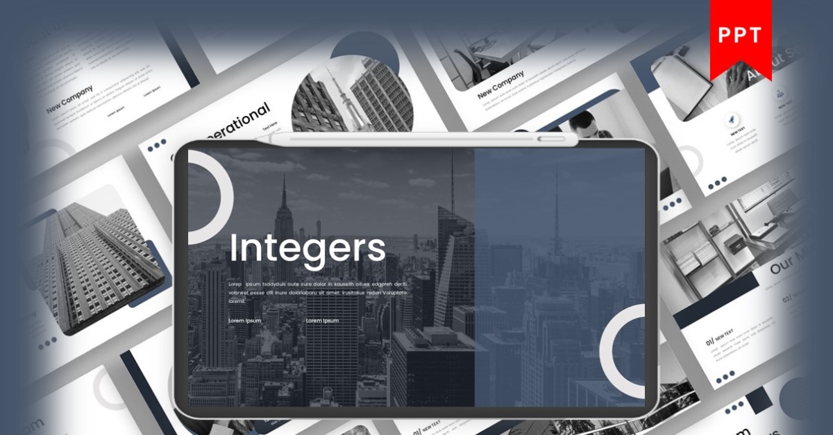 Integers - Business PowerPoint Template - TemplateMonster