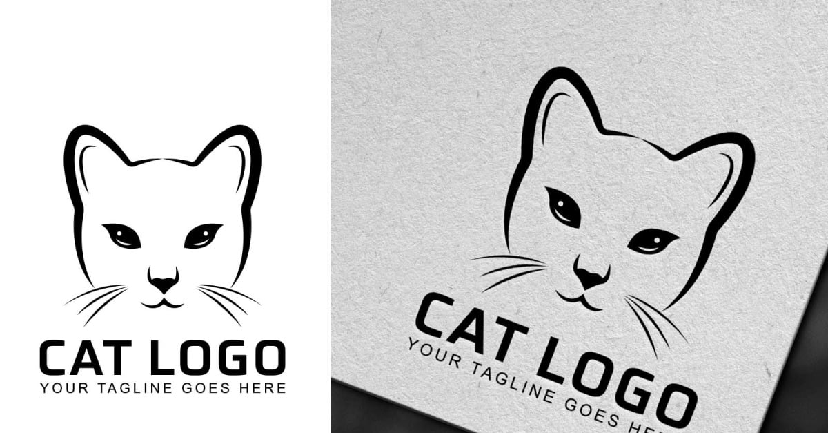 Kreatives Katzen-Logo-Design – Markenidentität