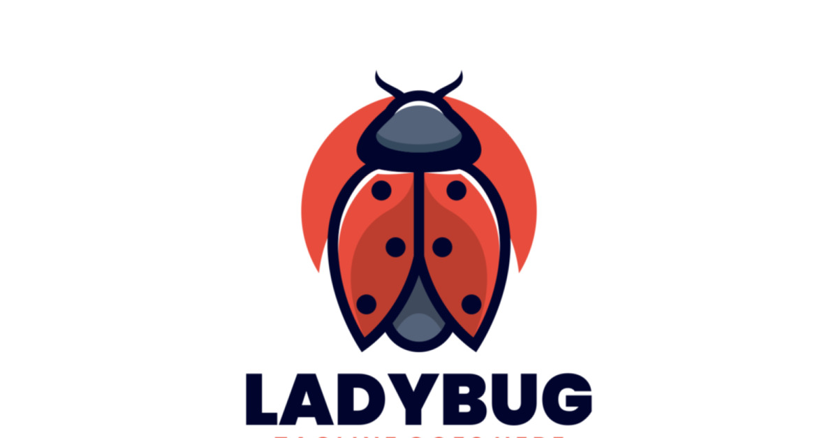 Ladybug Simple Mascot Logo 1 #349939 - TemplateMonster