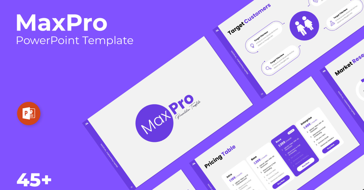 MaxPro – PowerPoint-Präsentationsvorlage - TemplateMonster