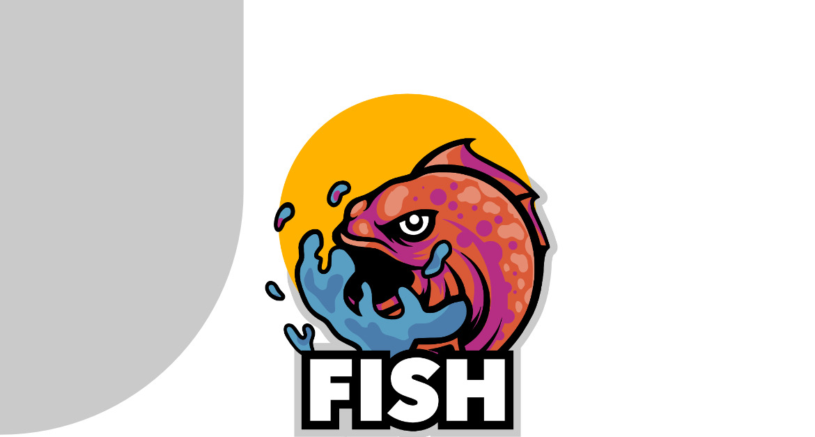 Fish predator logo design template #350017 - TemplateMonster