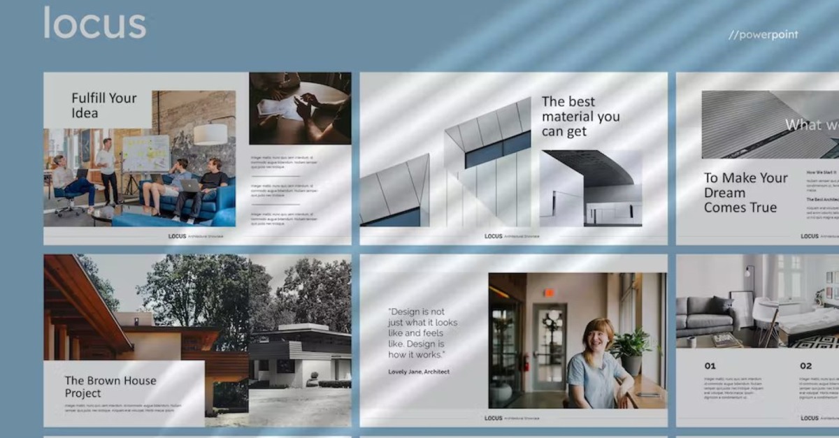 Locus - Basit Powerpoint Şablonu #350022 - TemplateMonster