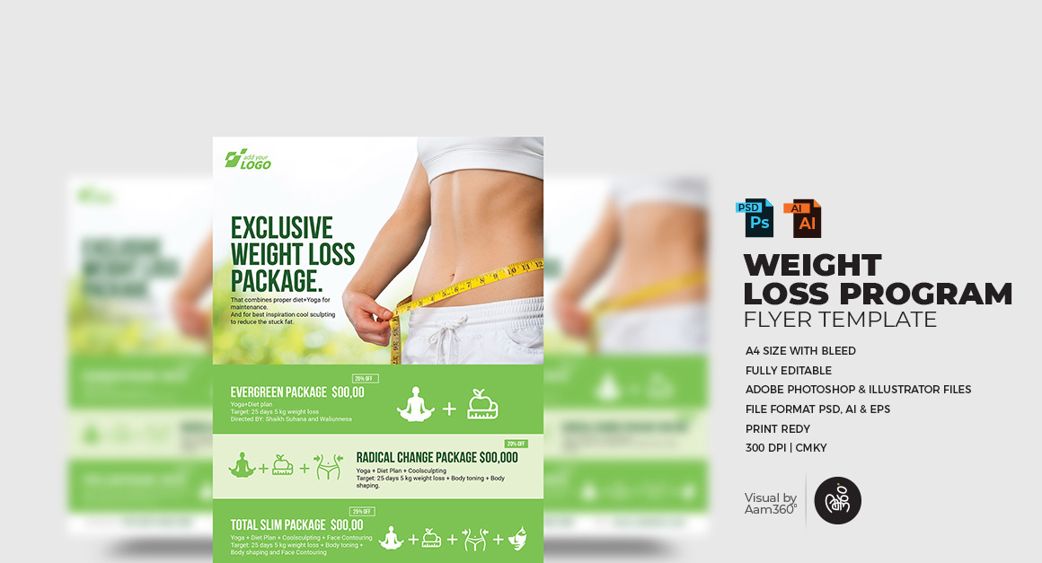 Weight Loss Program Flyer Template #350132 - TemplateMonster