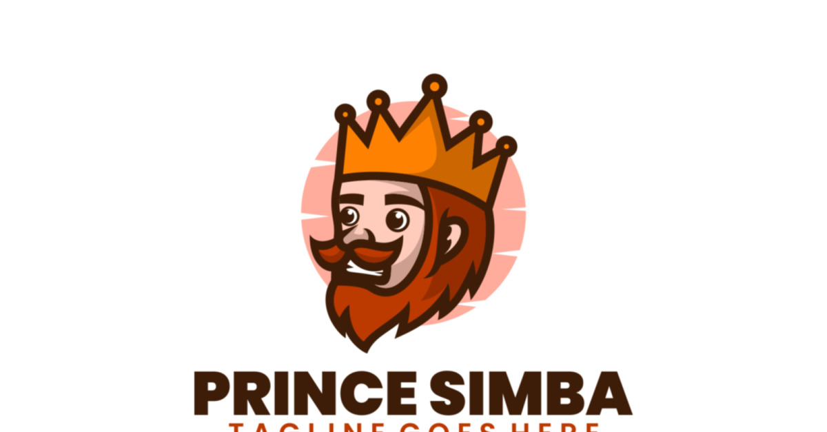 Prince Simba Mascot Cartoon Logo #350233 - TemplateMonster