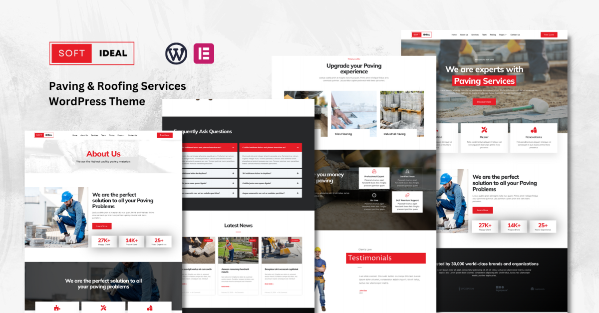 Soft Ideal Paving Services Tema de WordPress