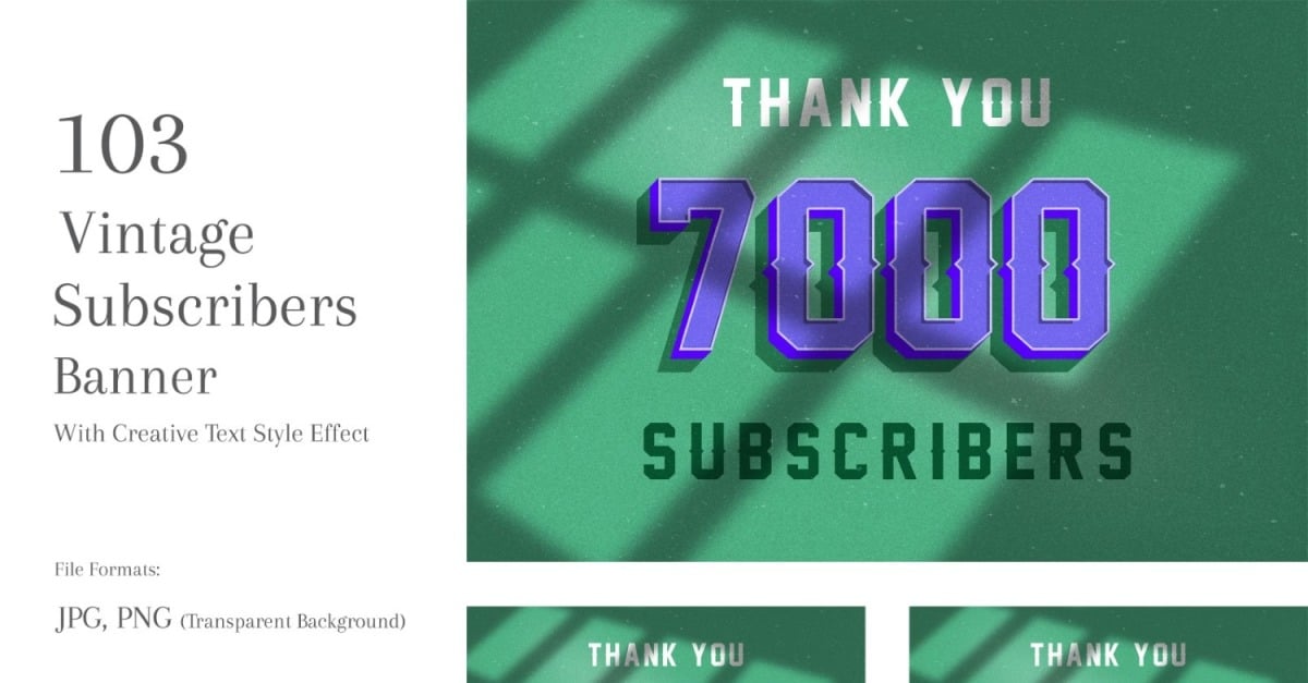 Vintage Subscribers Banner Design Set 43 - TemplateMonster