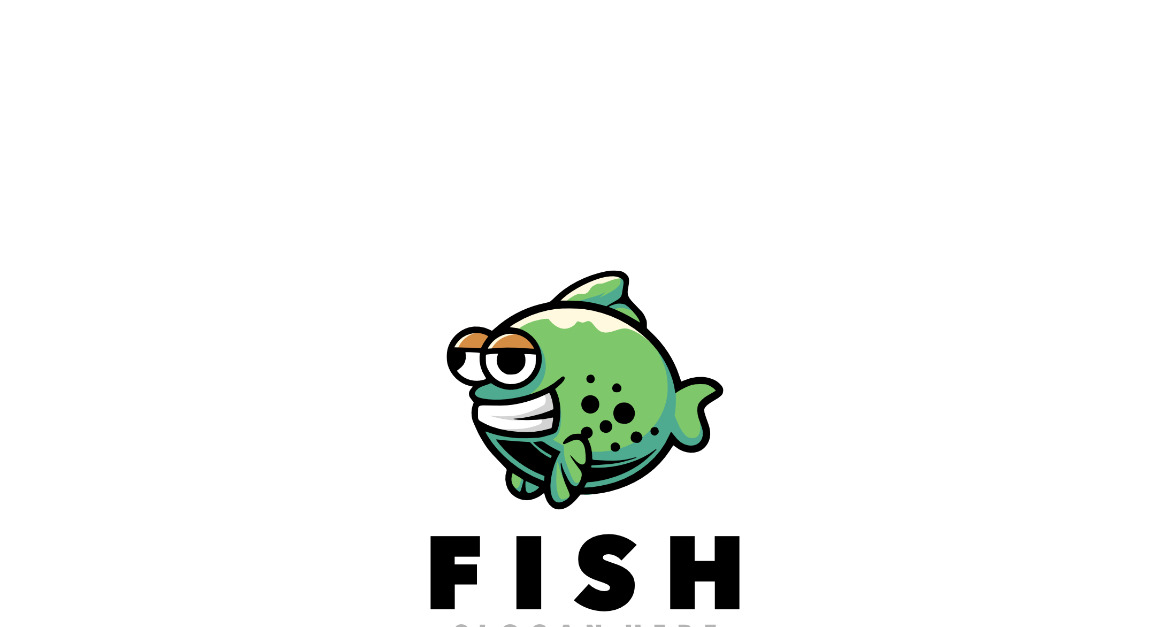 Cute Puffer fish logo design #350495 - TemplateMonster