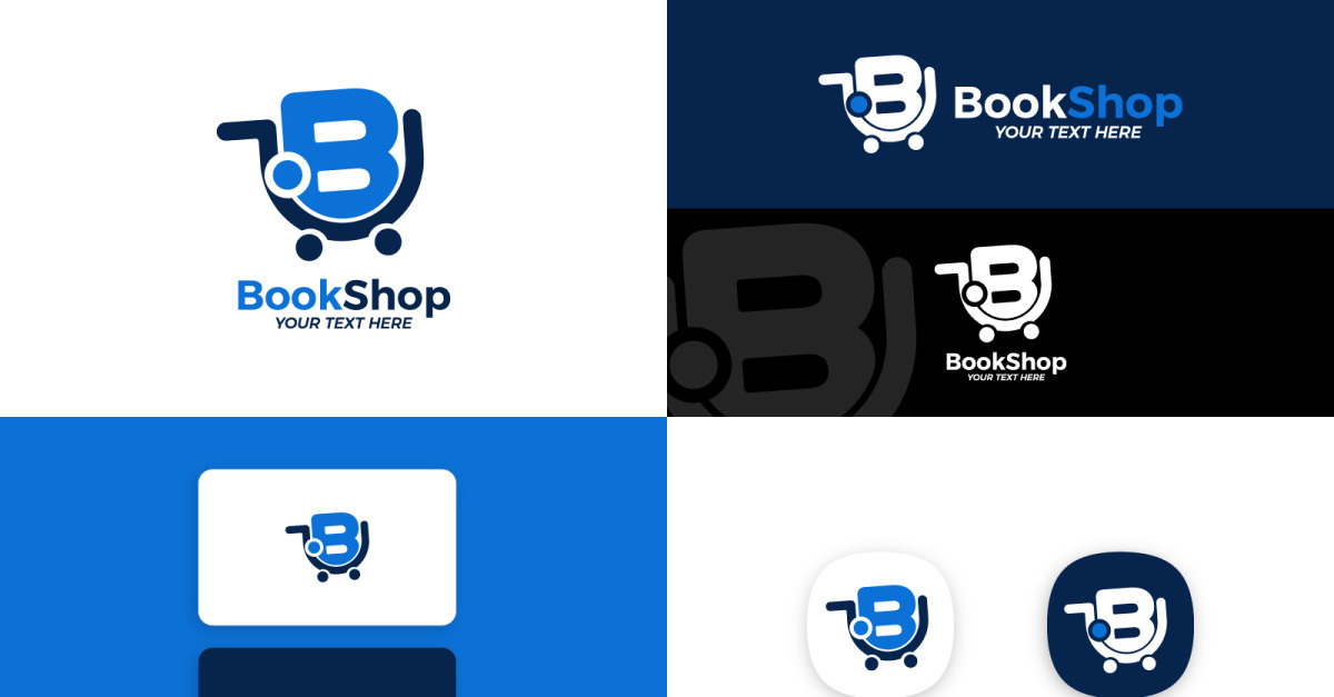 Vector Book Shop logo design #350479 - TemplateMonster