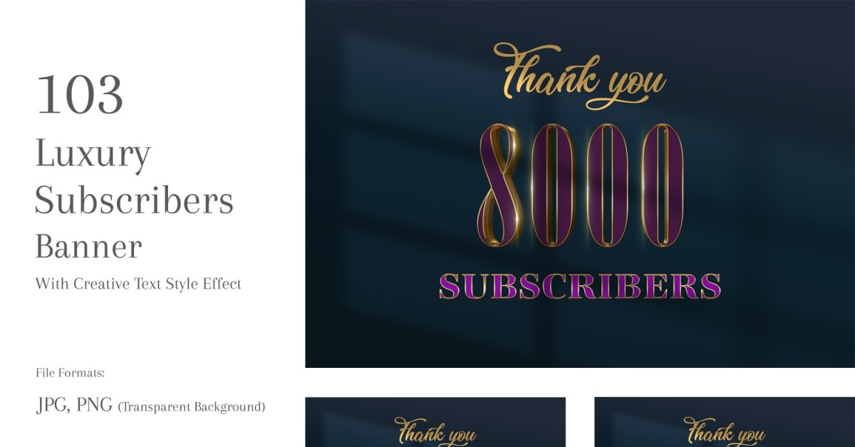 Luxury Subscribers Banners Design Set 52 - TemplateMonster