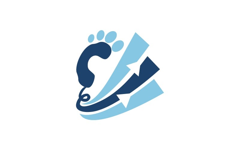 Call Data tracker business arrow logo - TemplateMonster