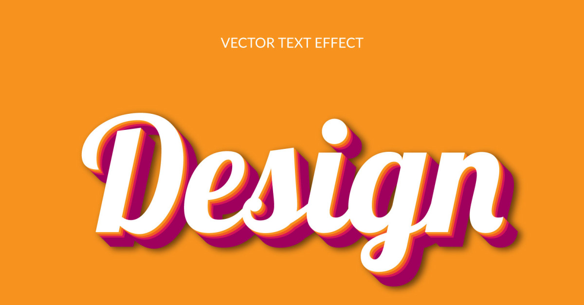 Design 3D Editable Vector Eps Text Effect Template