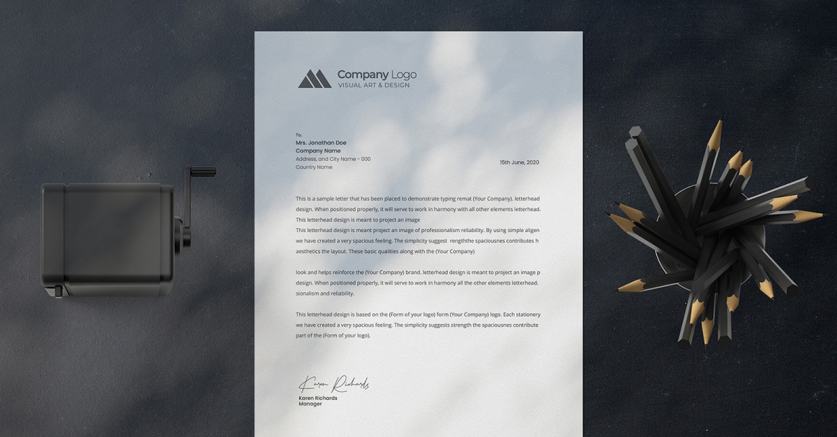 Formal Letterhead Design Template #350725 - TemplateMonster