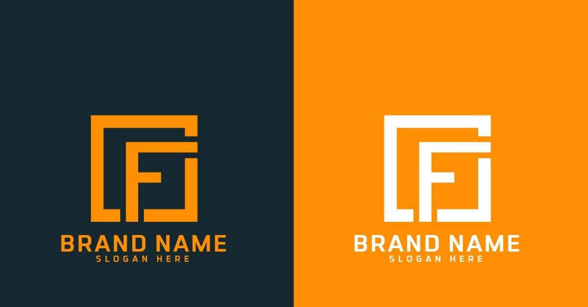 Marca F carta de Diseño de Logotipo - Identidad de Marca
