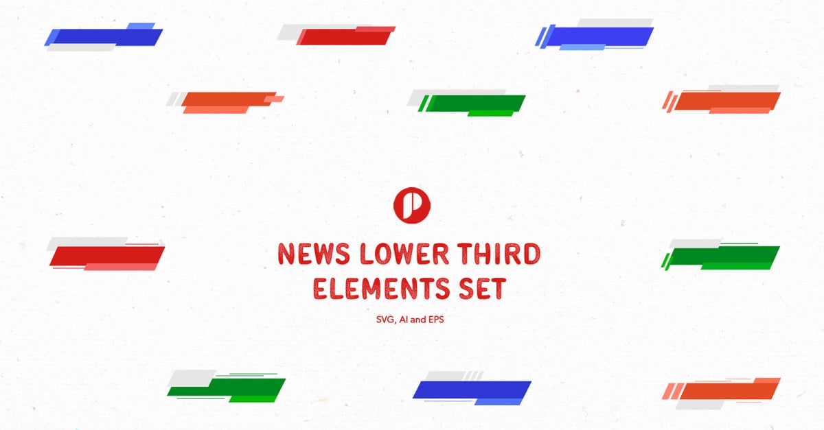 News Lower Third Elements Set #350751 - TemplateMonster