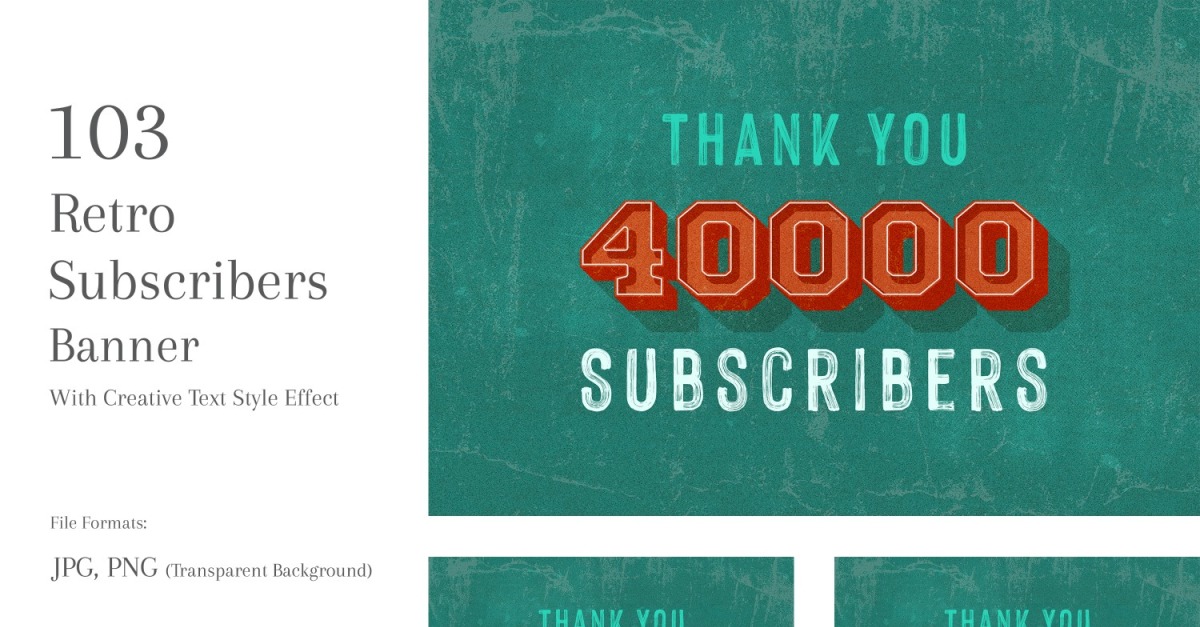 Retro Subscribers Banners Design Set 130 - TemplateMonster