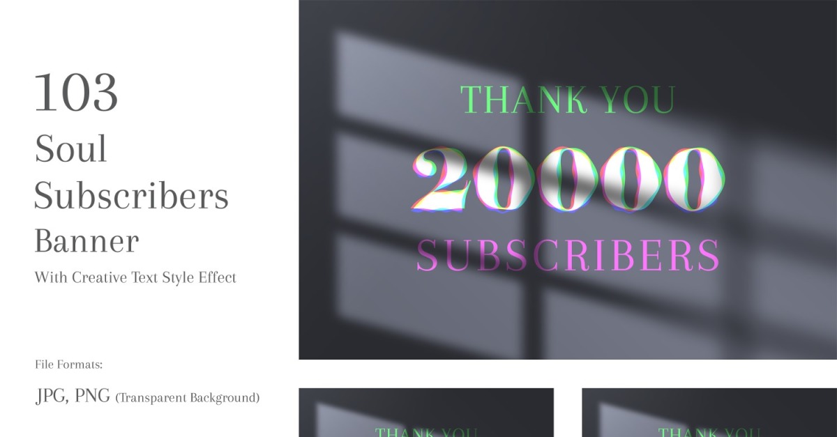 Soul Subscribers Banner Design Set 136 - TemplateMonster
